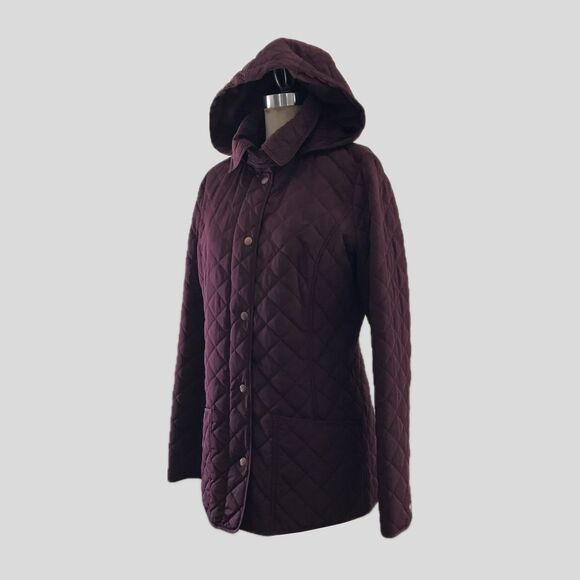 G.H. Bass & Co. | Jackets & Coats | Gh Bass Co Burgundy Purple Quilted ...